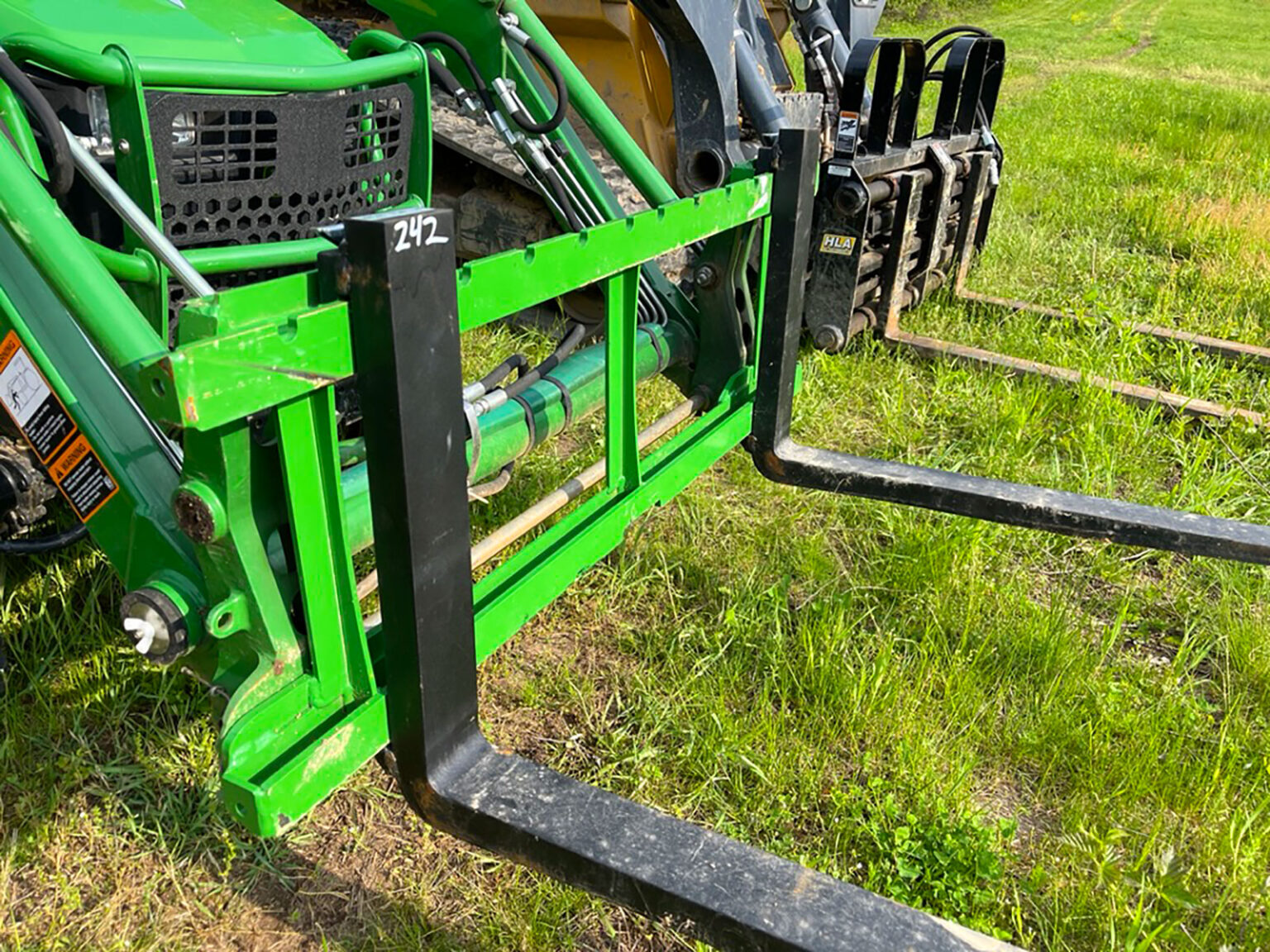 UltraLight Pallet Forks for Subcompact Tractors | HLA 900 lb Rated