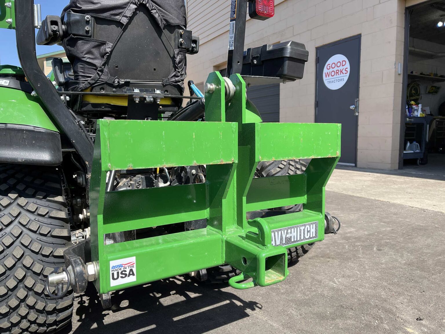 Cat 1 Drawbar w/ Suitcase Weight Bracket - Good Works Tractors