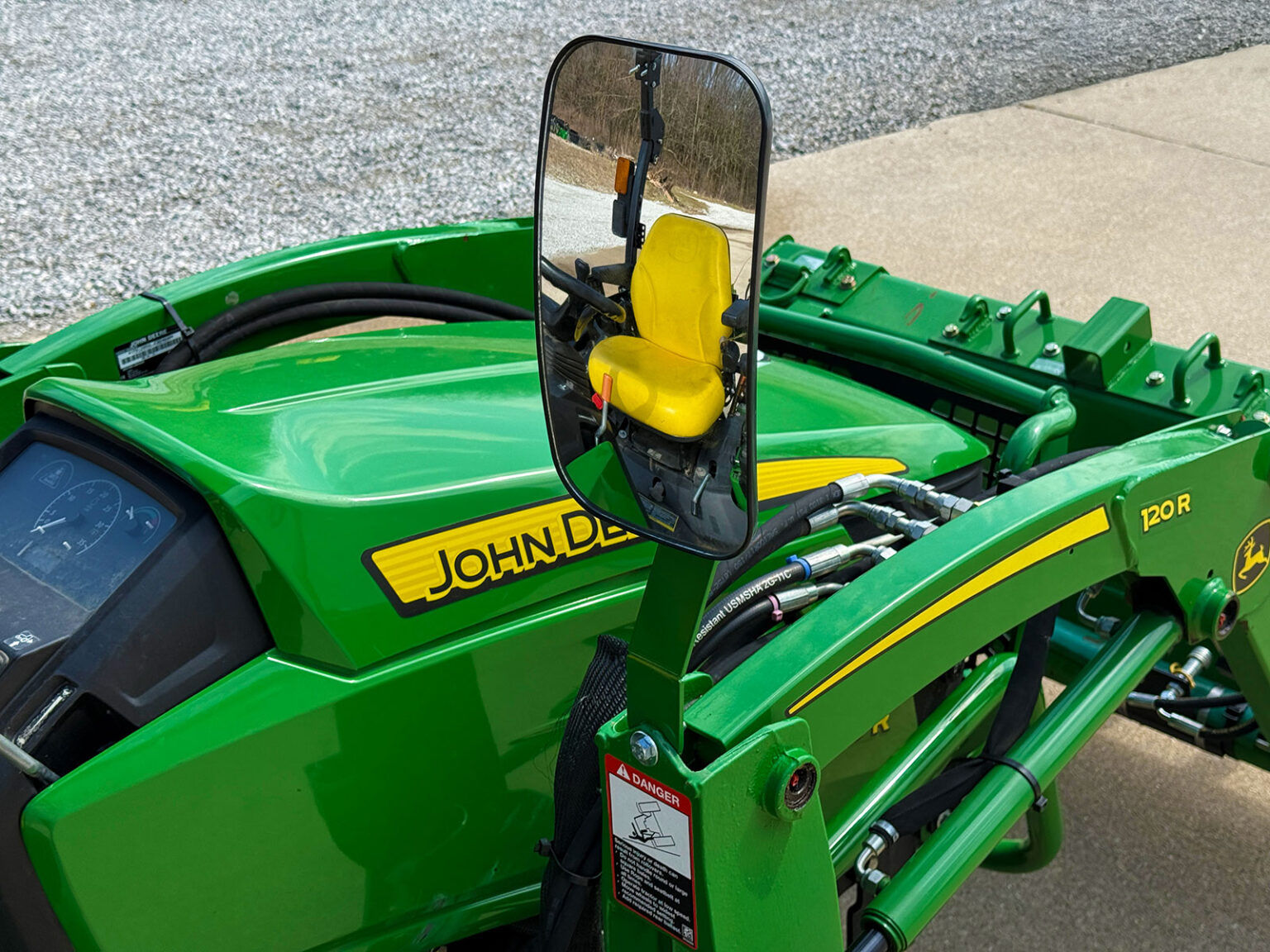 Tractor Rear-View Mirror | Fits John Deere Loaders