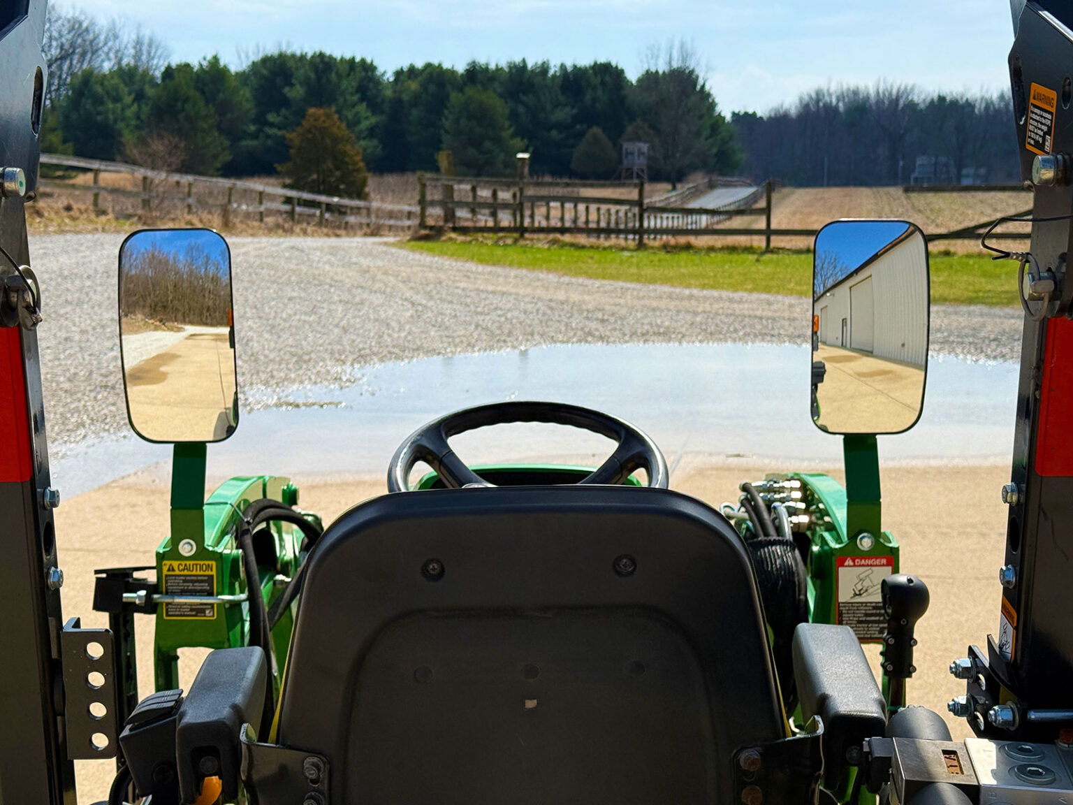Tractor Rear-View Mirror | Fits John Deere Loaders