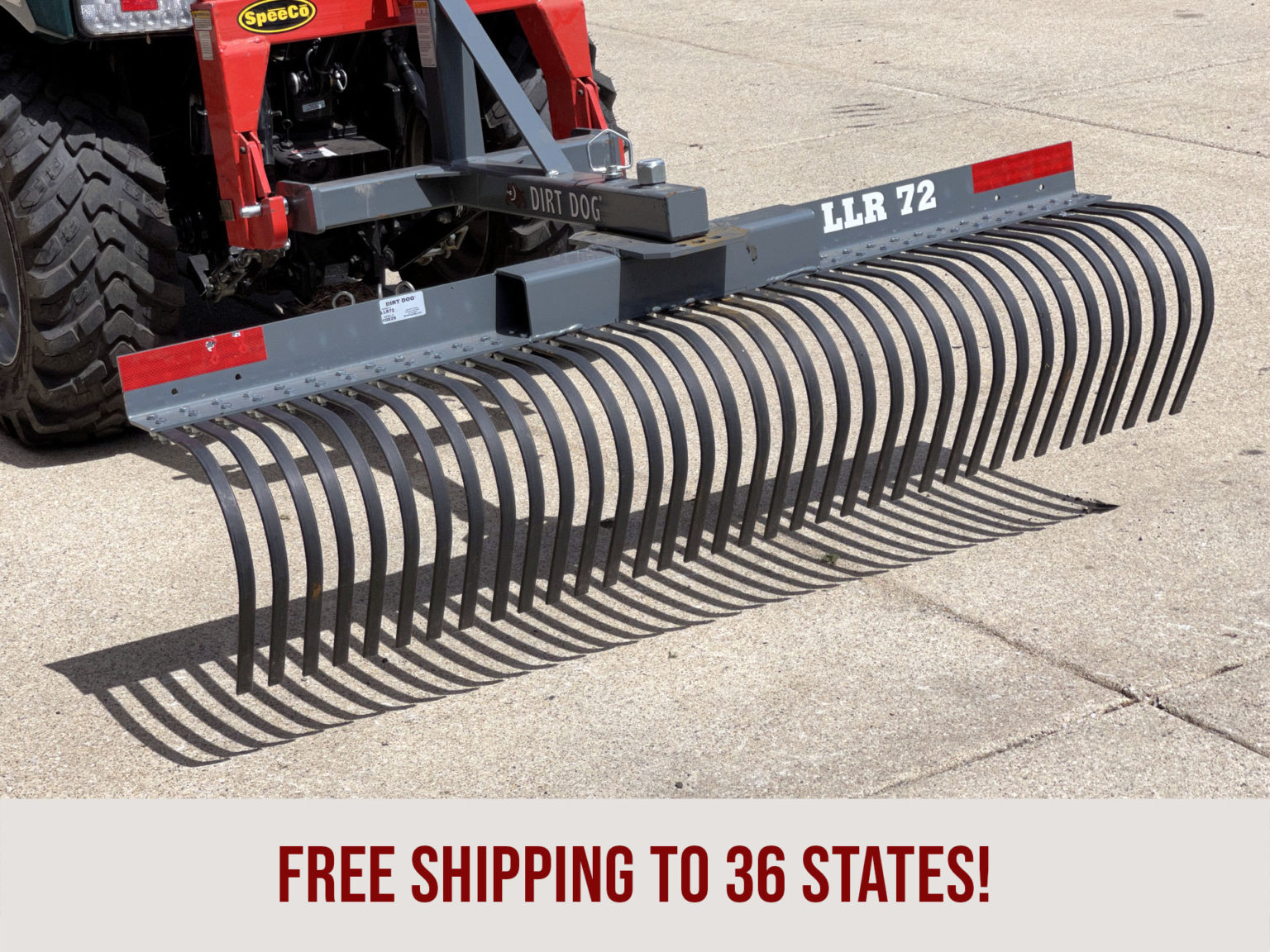 Dirt Dog Landscape Rake - Good Works Tractors