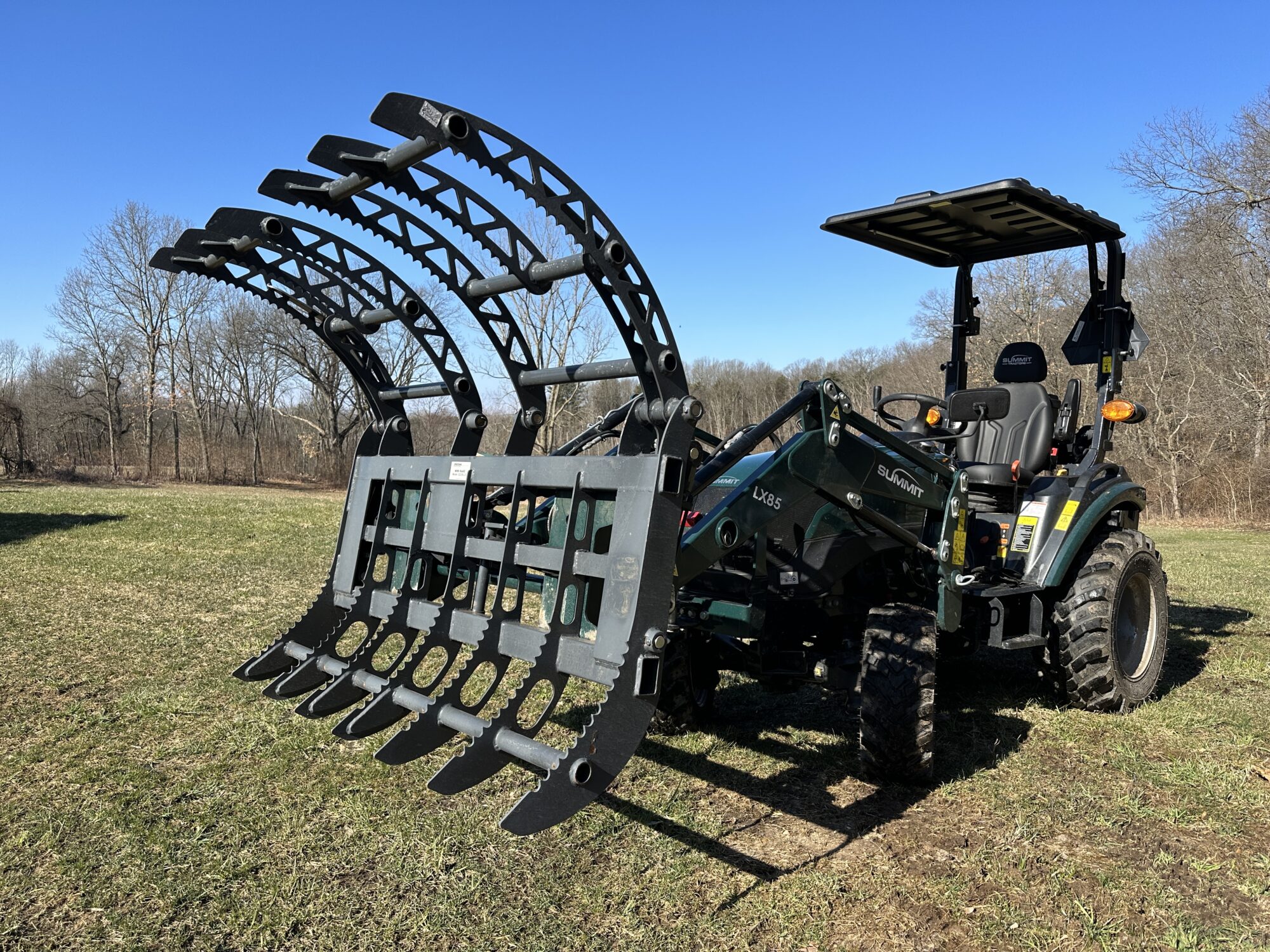 Extra-Wide Jaw Grapple Rake | Precision Mfg Big Mouth Grapples