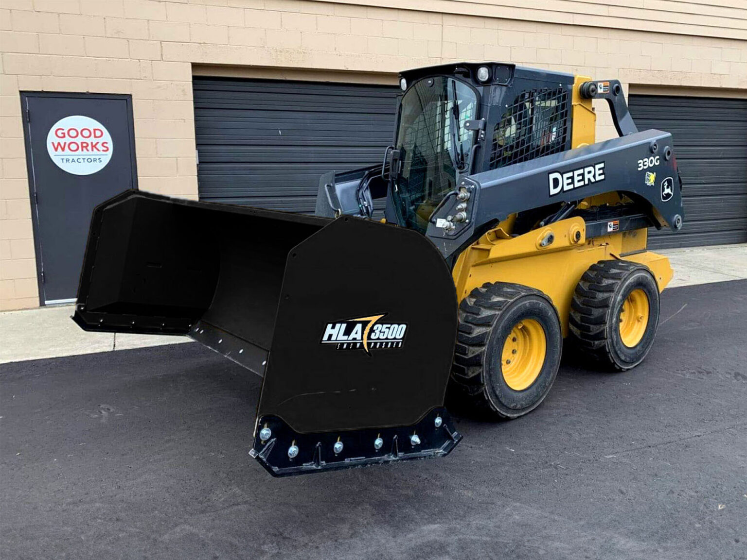 Snow Pusher For Utility Tractors - HLA 3500 | Good Works Tractors