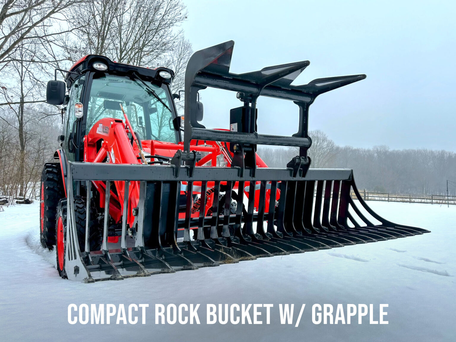 Buy Rock Bucket & Rock Grapple For Tractors IronCraft - Good Works Tractors