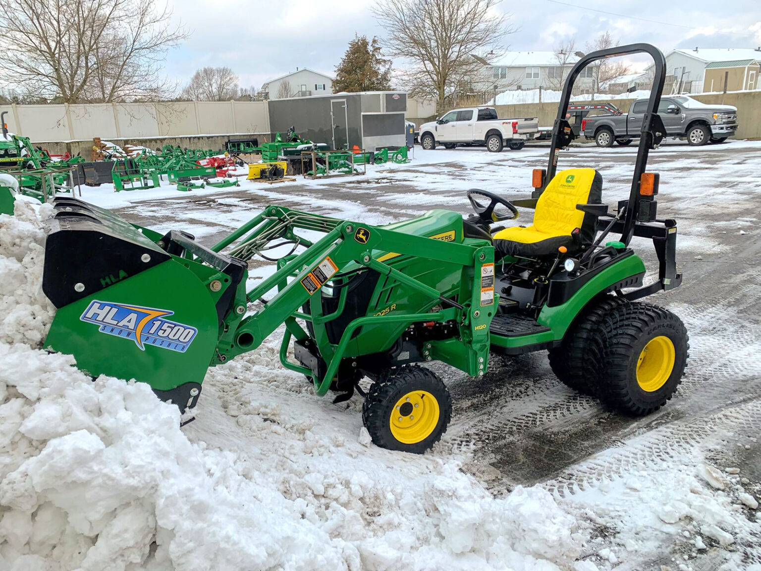 Snow Pusher for Tractors | Limited Edition in John Deere Green