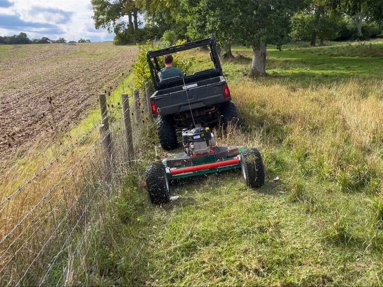 Self-Powered, Offset Brush Mower for ATV's & UTV's | Wessex