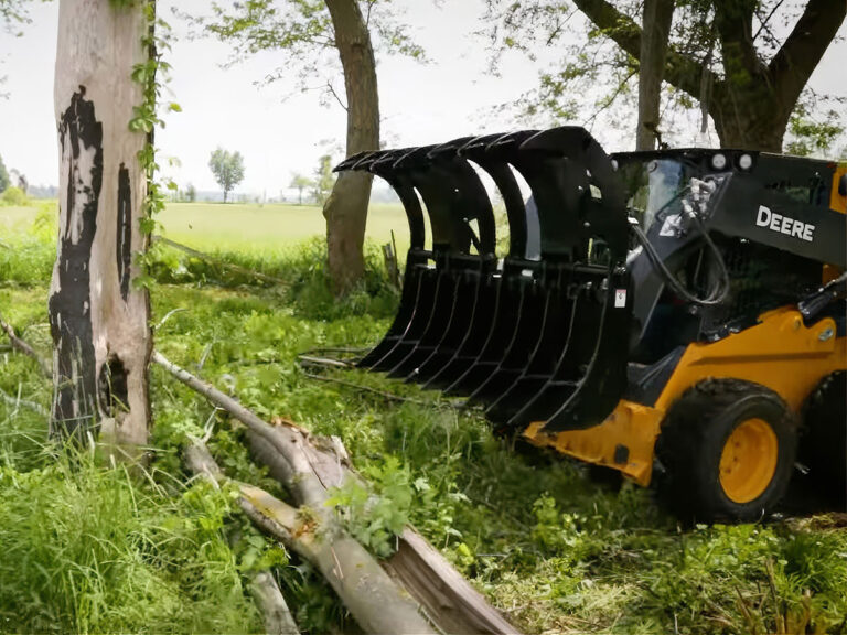 Grapple For Skid Steer | HLA Heavy Duty Root Rake Grapple