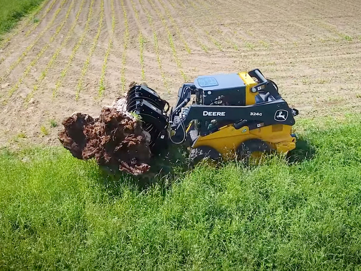 Grapple For Skid Steer | HLA Heavy Duty Root Rake Grapple