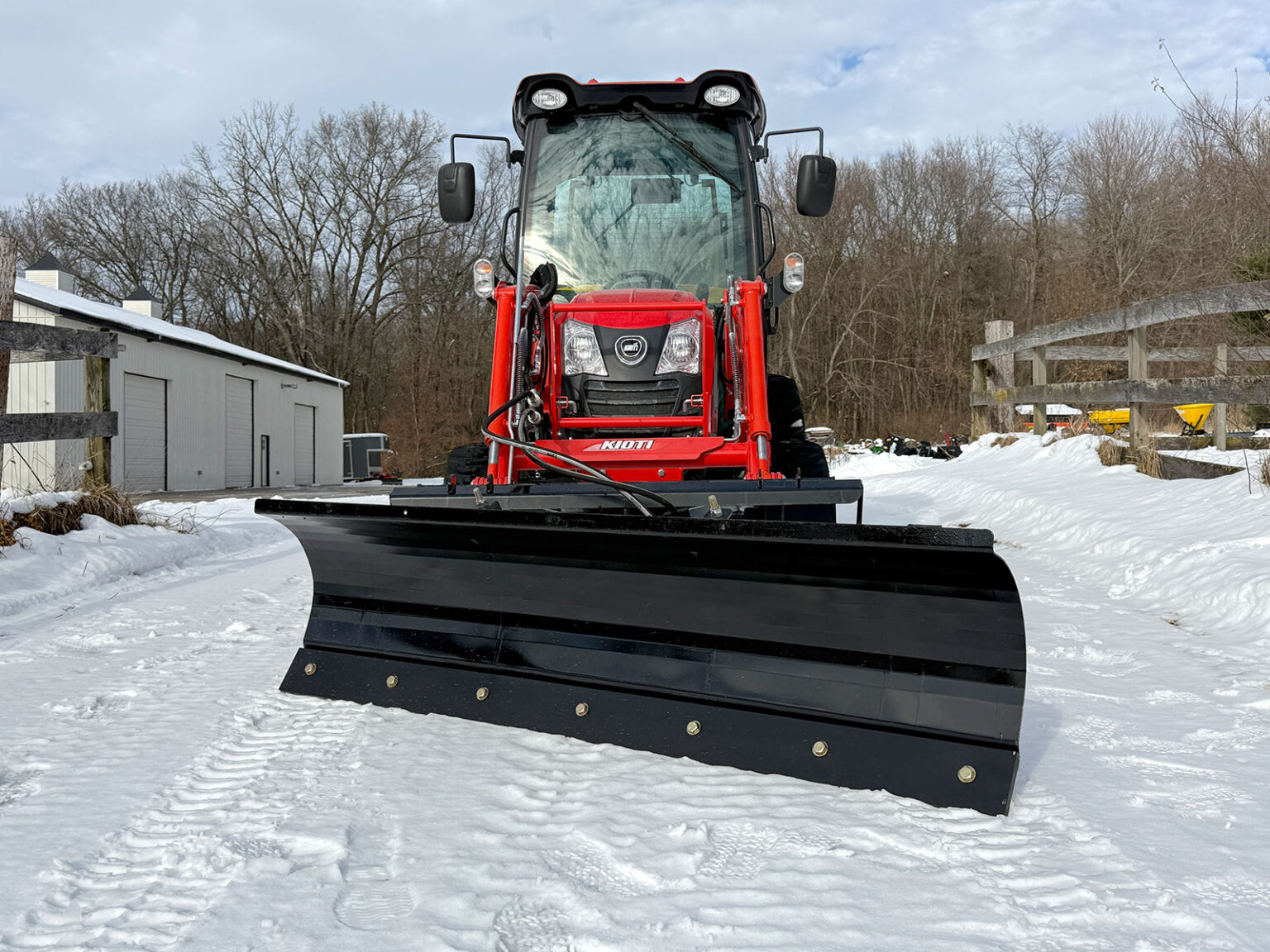 Angled Snow Plow for Tractors — Heavy Duty for SSQA or JDQA