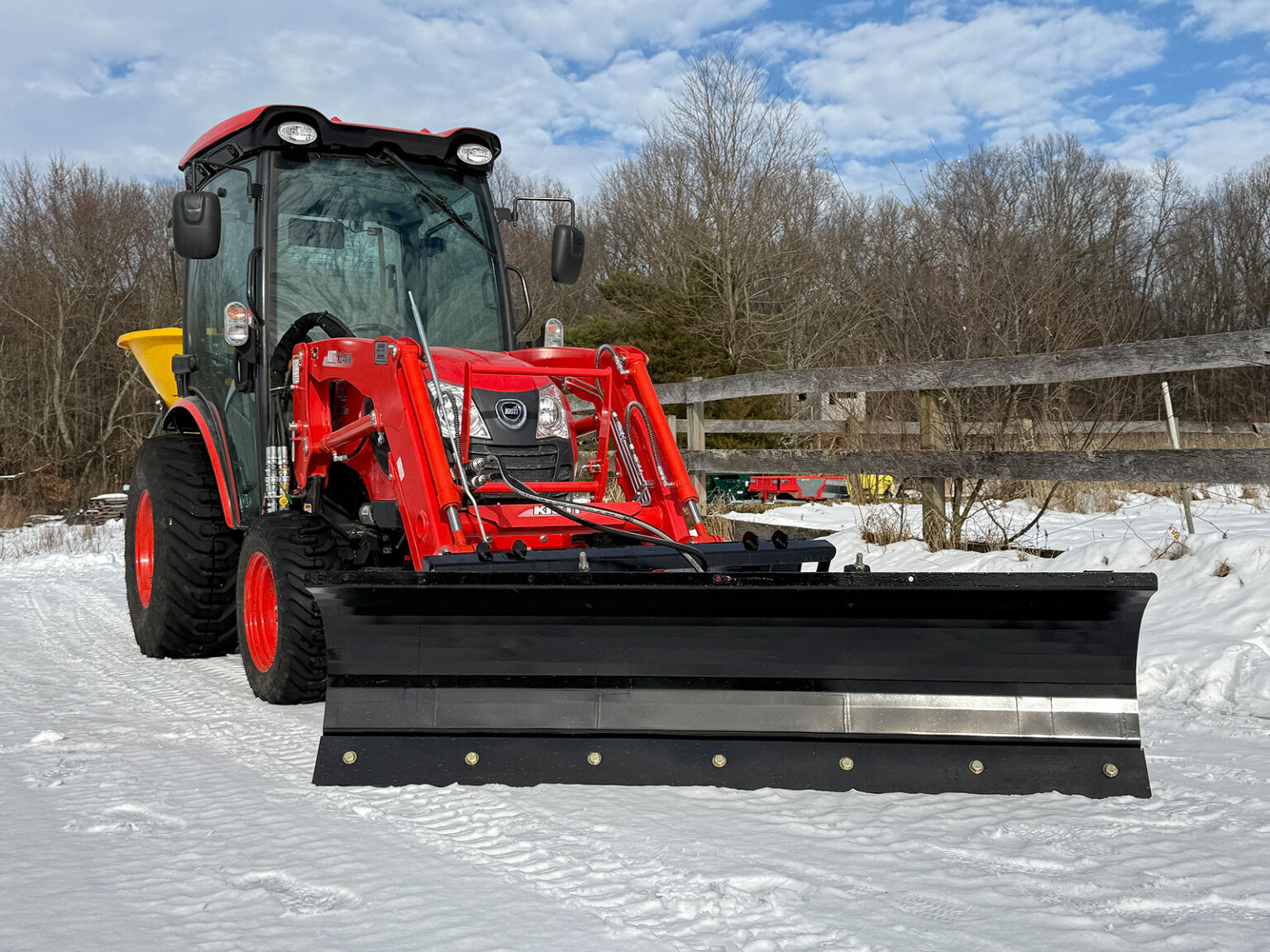 Angled Snow Plow for Tractors — Heavy Duty for SSQA or JDQA