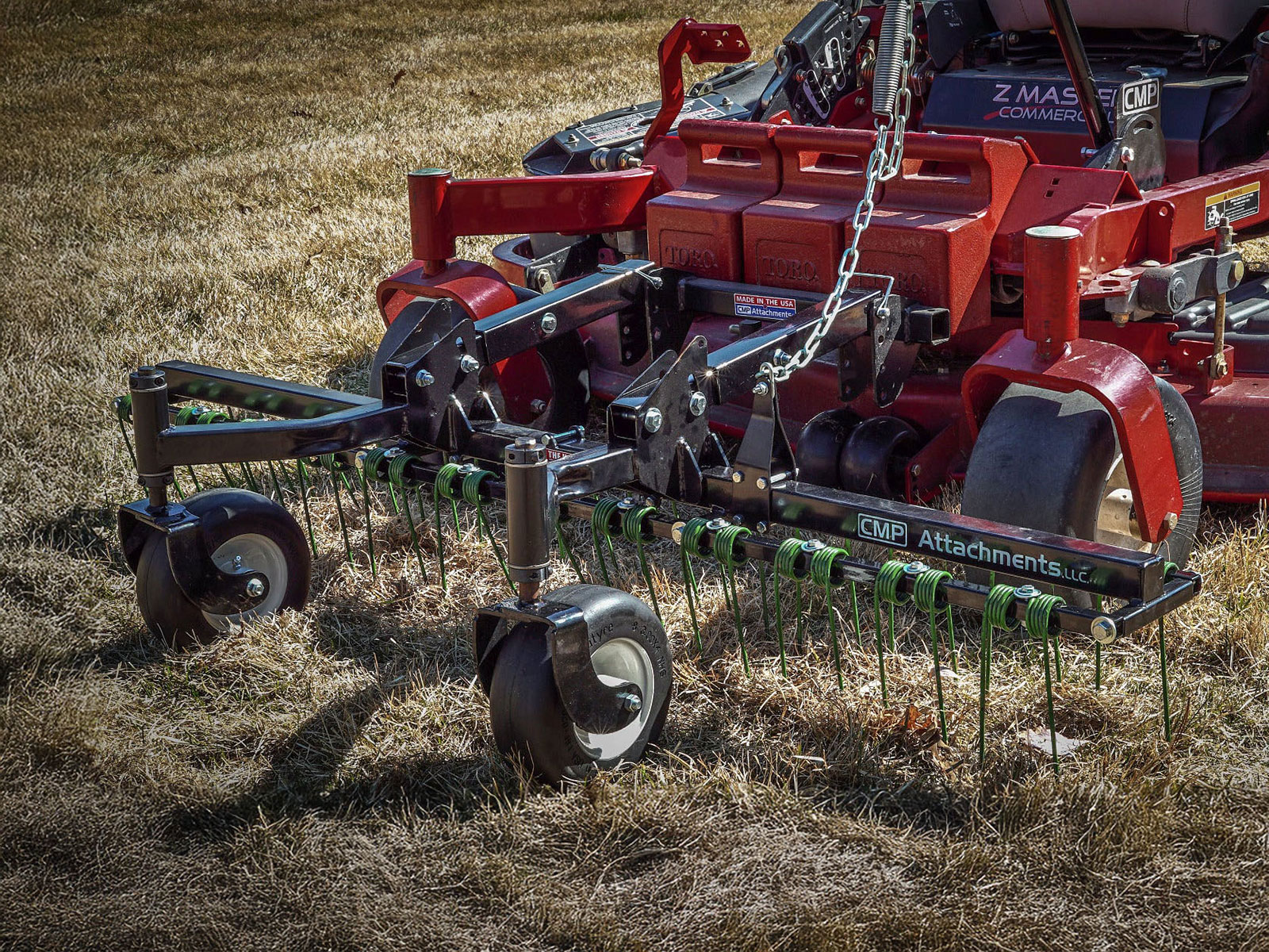 Front-Mount Dethatcher for Zero Turns | CMP Attachments