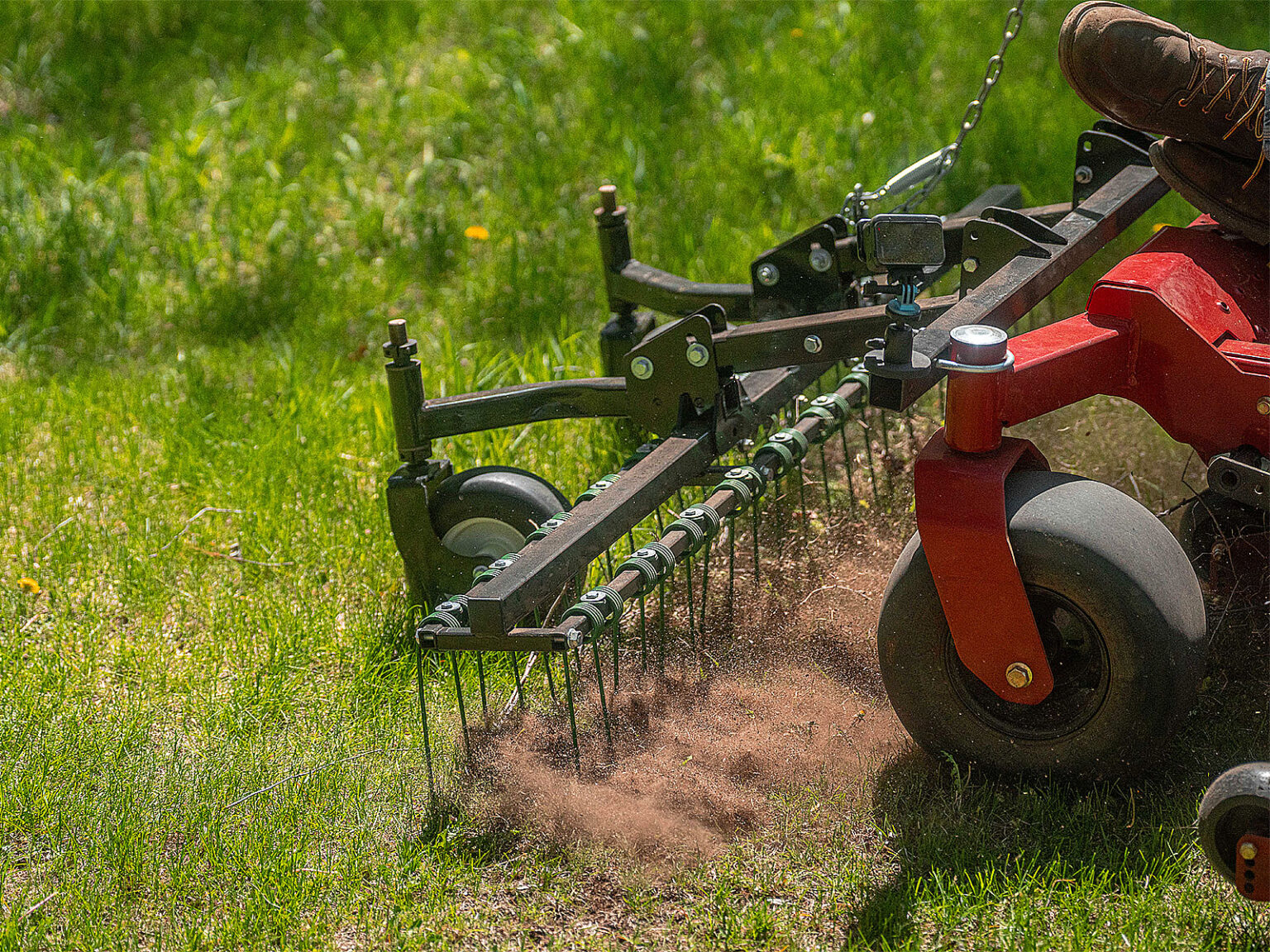 Front-Mount Dethatcher for Zero Turns | CMP Attachments