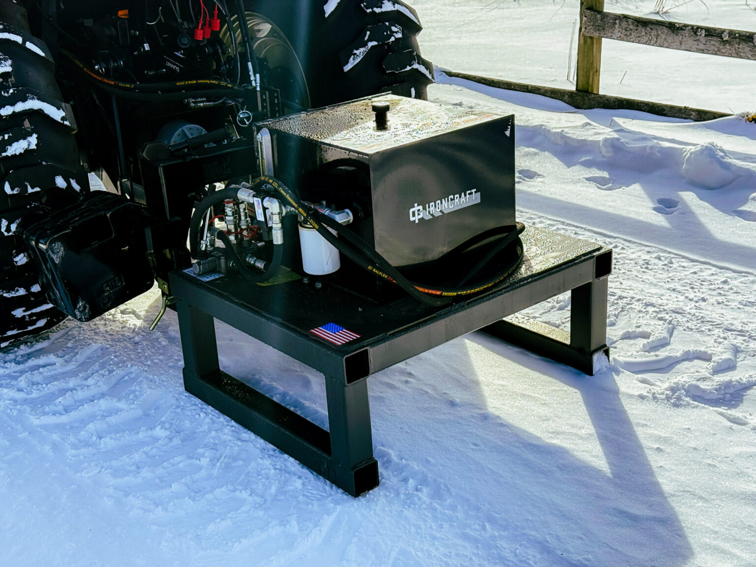 Loader-Mounted, Hydraulic Snow Blower | IronCraft Snow Cannon